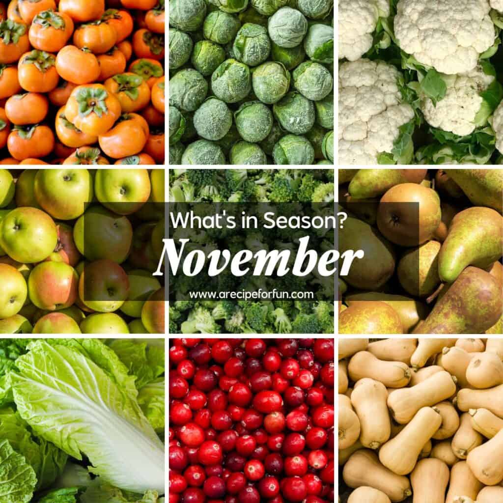 What is in Season in November? Autumn Produce Guide - A Recipe For Fun