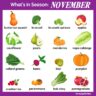 What is in Season in November? Autumn Produce Guide - A Recipe For Fun