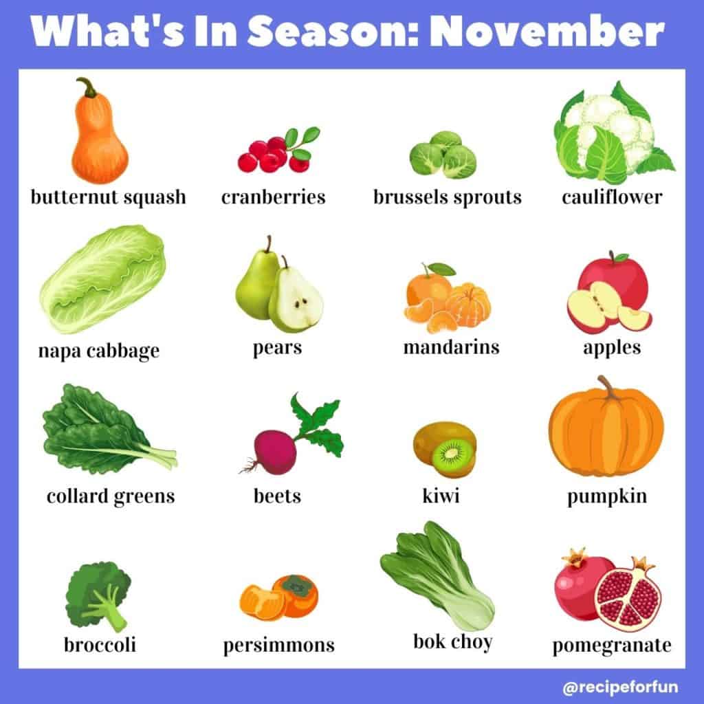 What is in Season in November - a recipe for fun