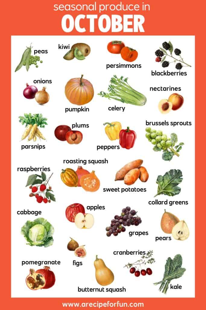 What is in Season in October? Autumn Produce Guide - A Recipe For Fun