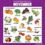 What is in Season in November? Autumn Produce Guide - A Recipe For Fun