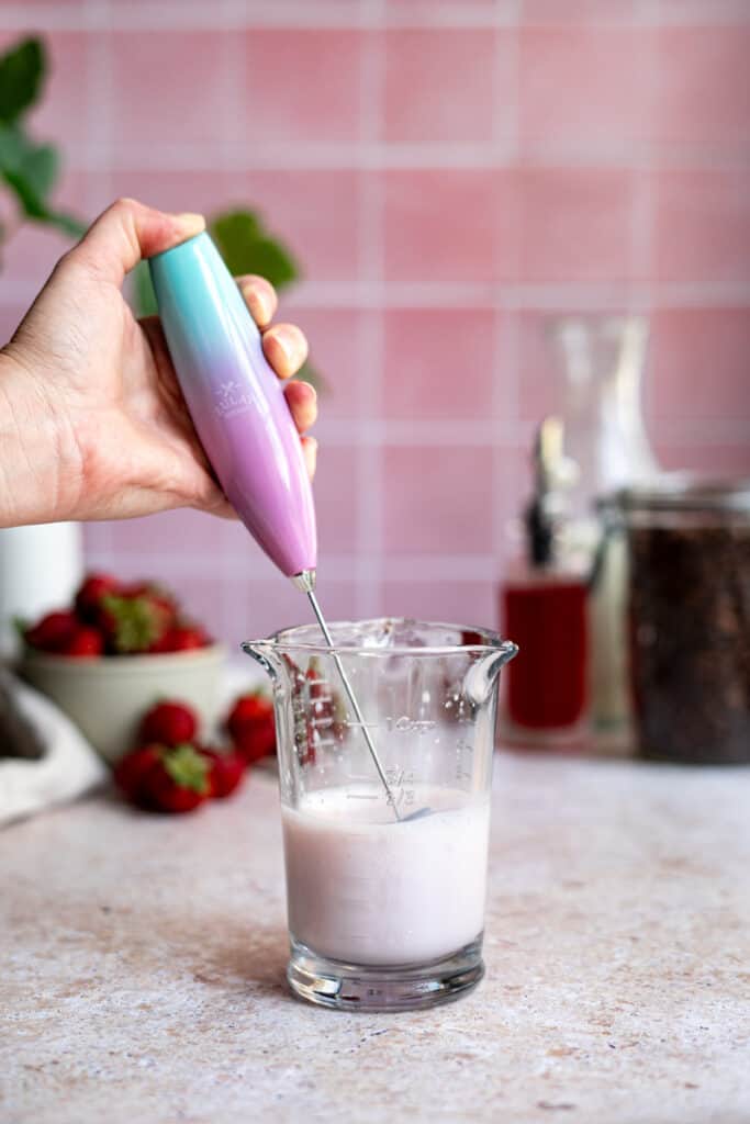 Iced Strawberry Latte (Coffee with Strawberry Syrup) - A Recipe For Fun