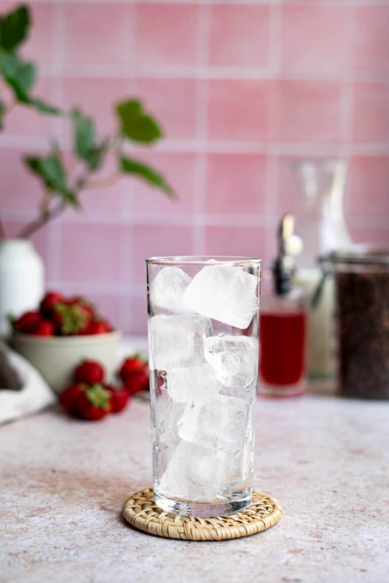 Iced Strawberry Latte (Coffee with Strawberry Syrup) - A Recipe For Fun