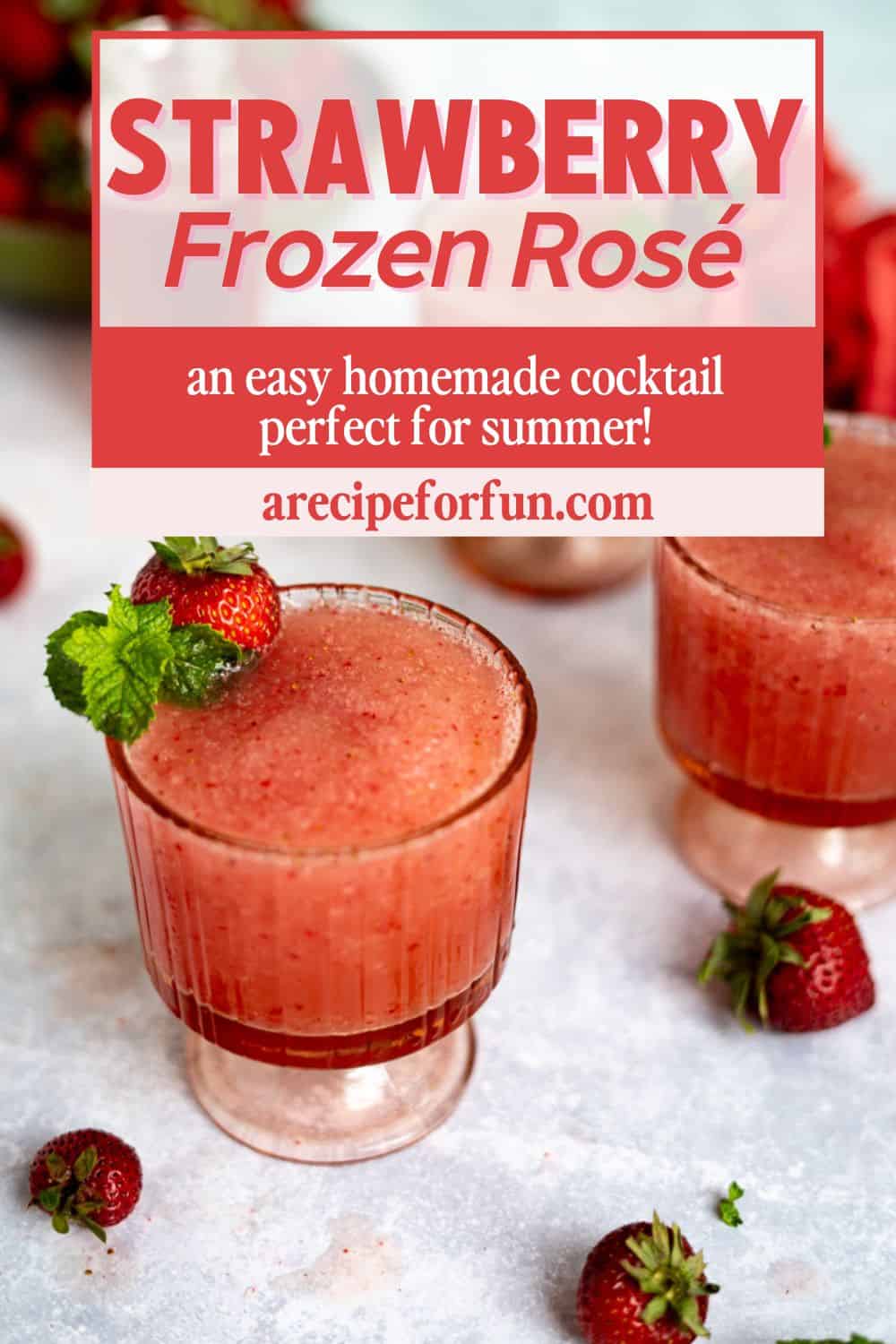 Frosé Cocktail (How to Make Frozen Rosé Wine Slushies) - A Recipe For Fun