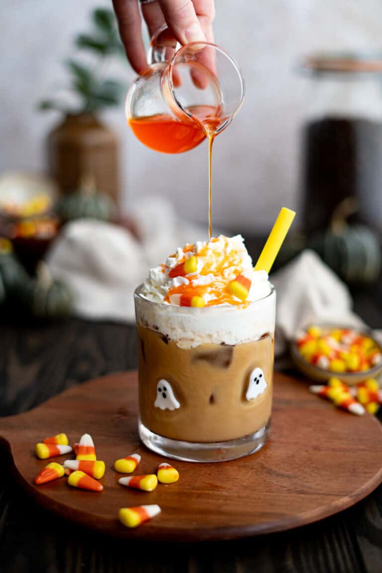 Candy Corn Latte (Halloween Latte Recipe) - A Recipe For Fun