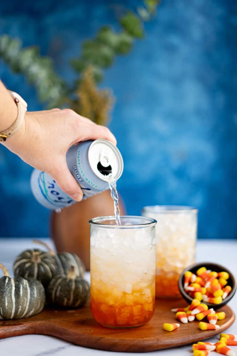Candy Corn Soda (Easy Halloween Mocktail) - A Recipe For Fun
