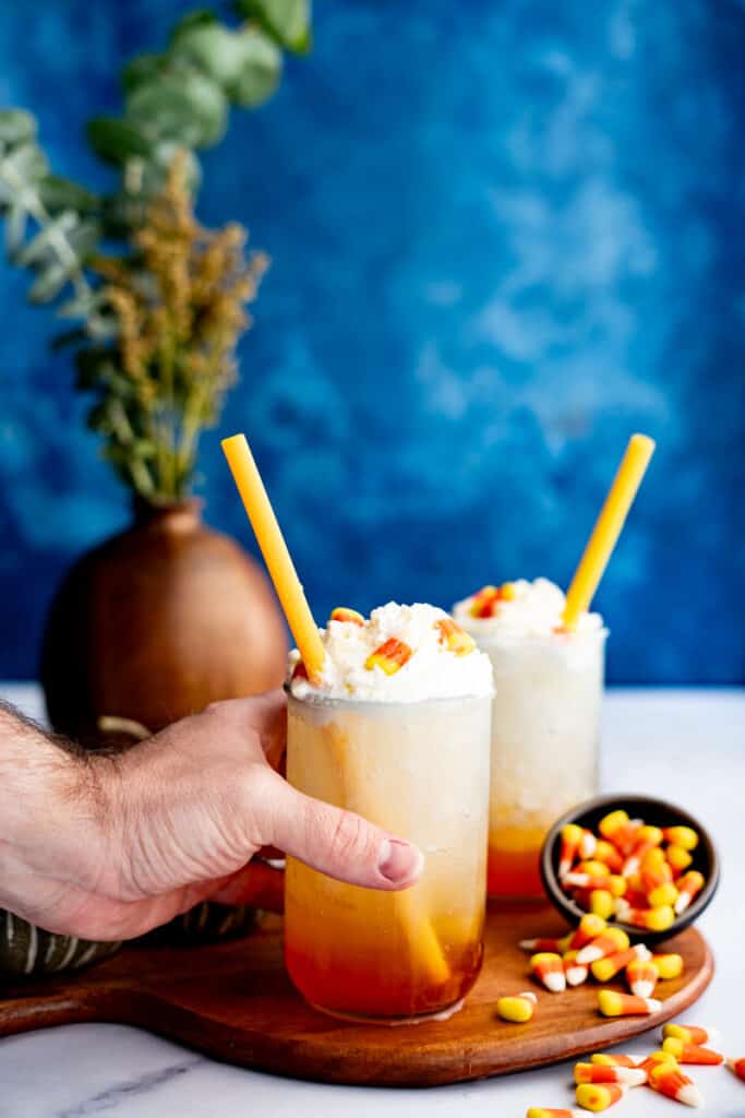Candy Corn Soda (Easy Halloween Mocktail) - A Recipe For Fun