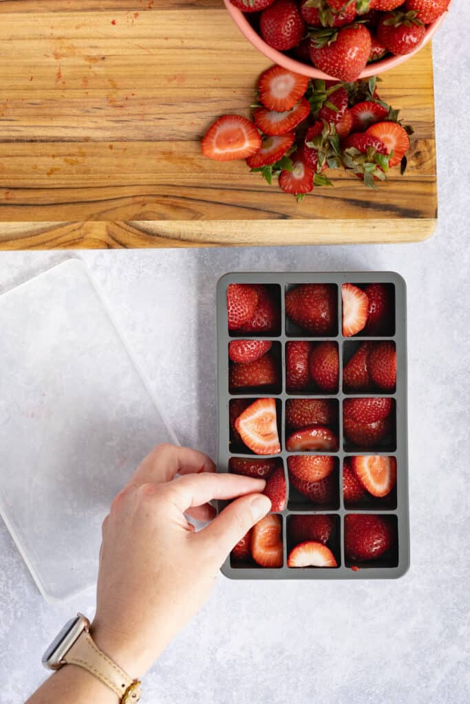 Strawberry Ice Cubes (Step-by-Step Tutorial for Berry Ice Cubes) - A ...