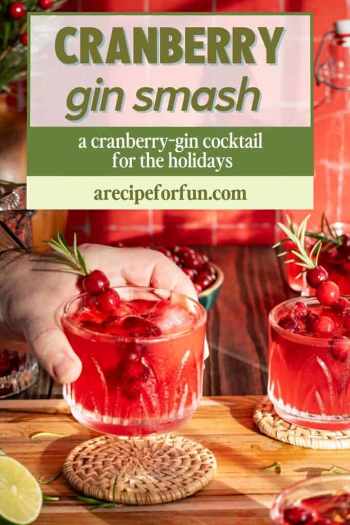 Cranberry Gin Smash (Cranberry Gin Cocktail) - A Recipe For Fun