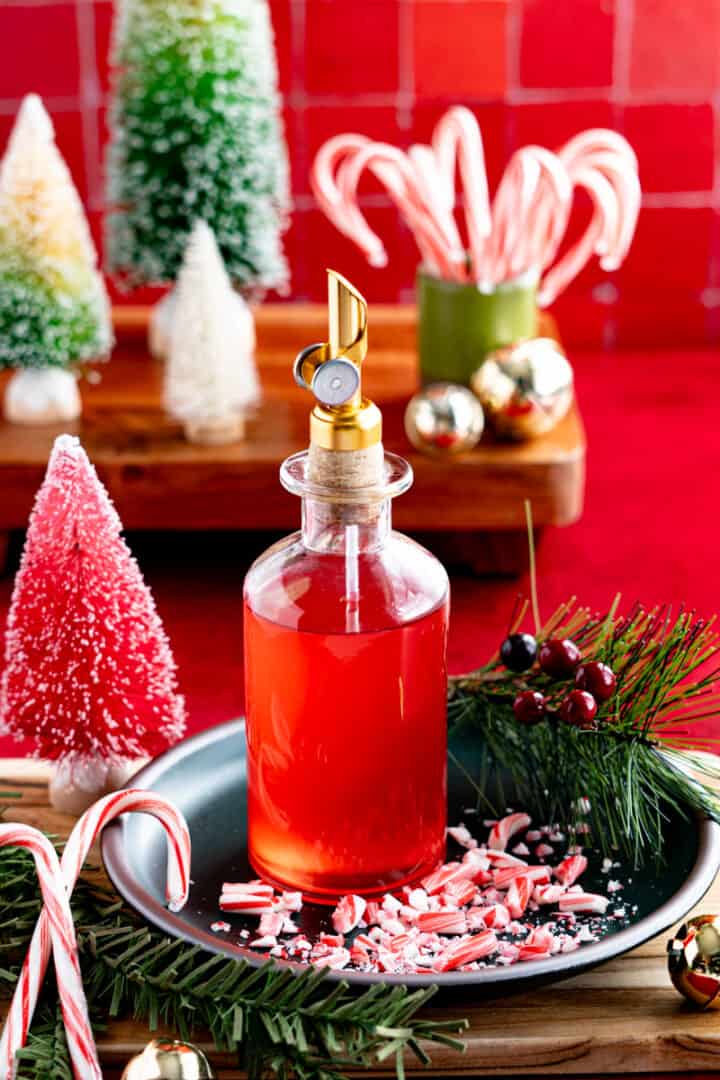 Candy Cane Simple Syrup (Peppermint Syrup Recipe) - A Recipe For Fun
