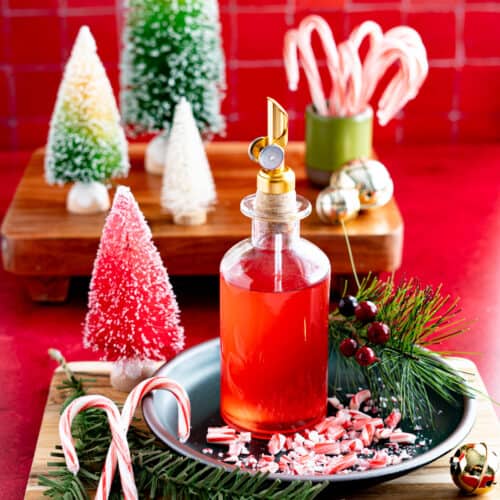 Candy Cane Simple Syrup (Peppermint Syrup Recipe) - A Recipe For Fun
