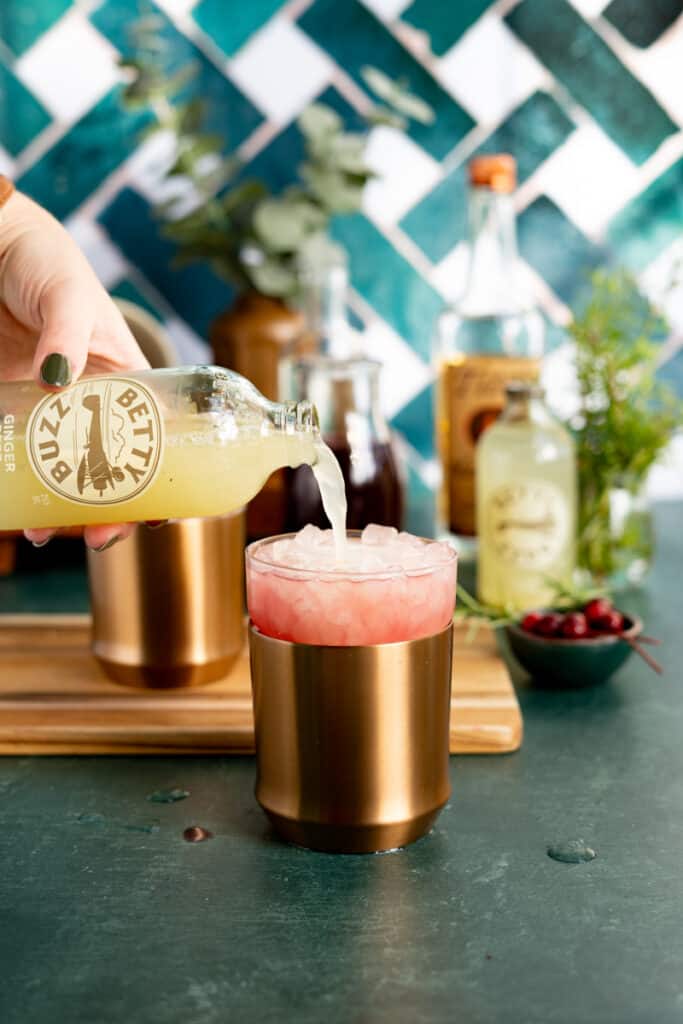 Cranberry Moscow Mule Recipe (Christmas Yule Mule with Rosemary)