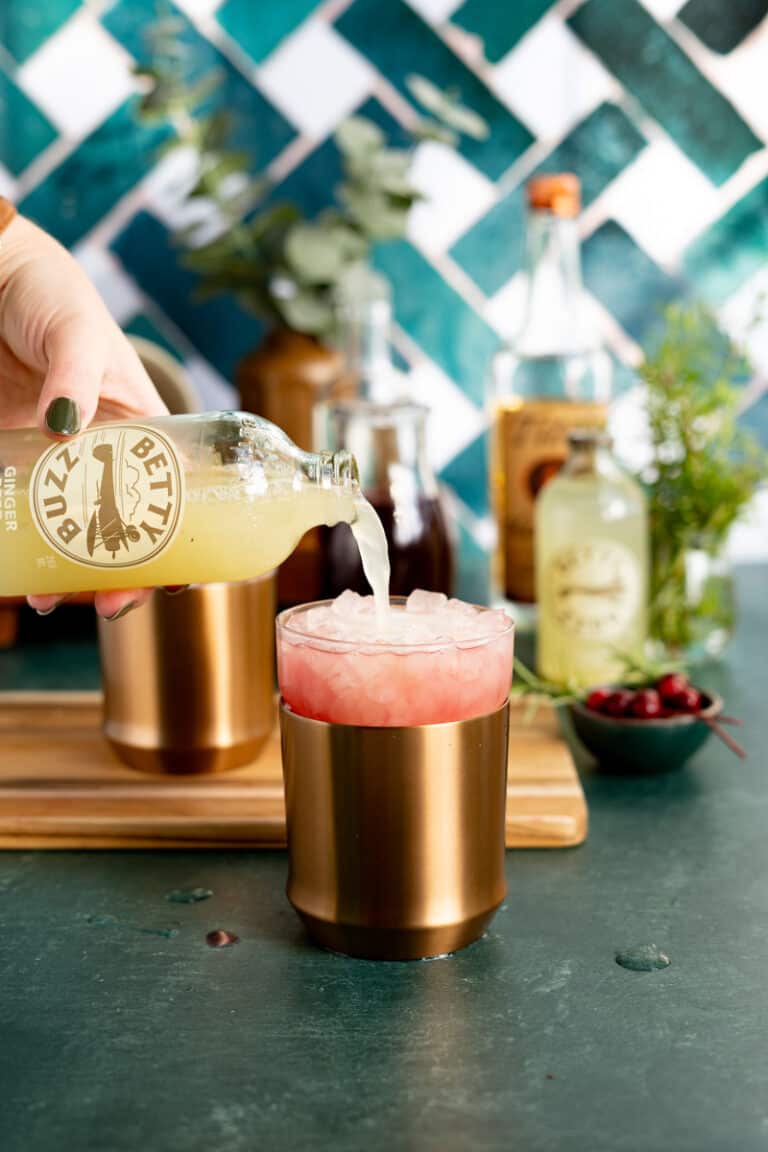 Cranberry Moscow Mule Recipe (Christmas Yule Mule with Rosemary)