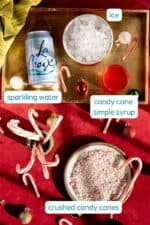 Candy Cane Soda (Peppermint Soda with Candy Cane Syrup)