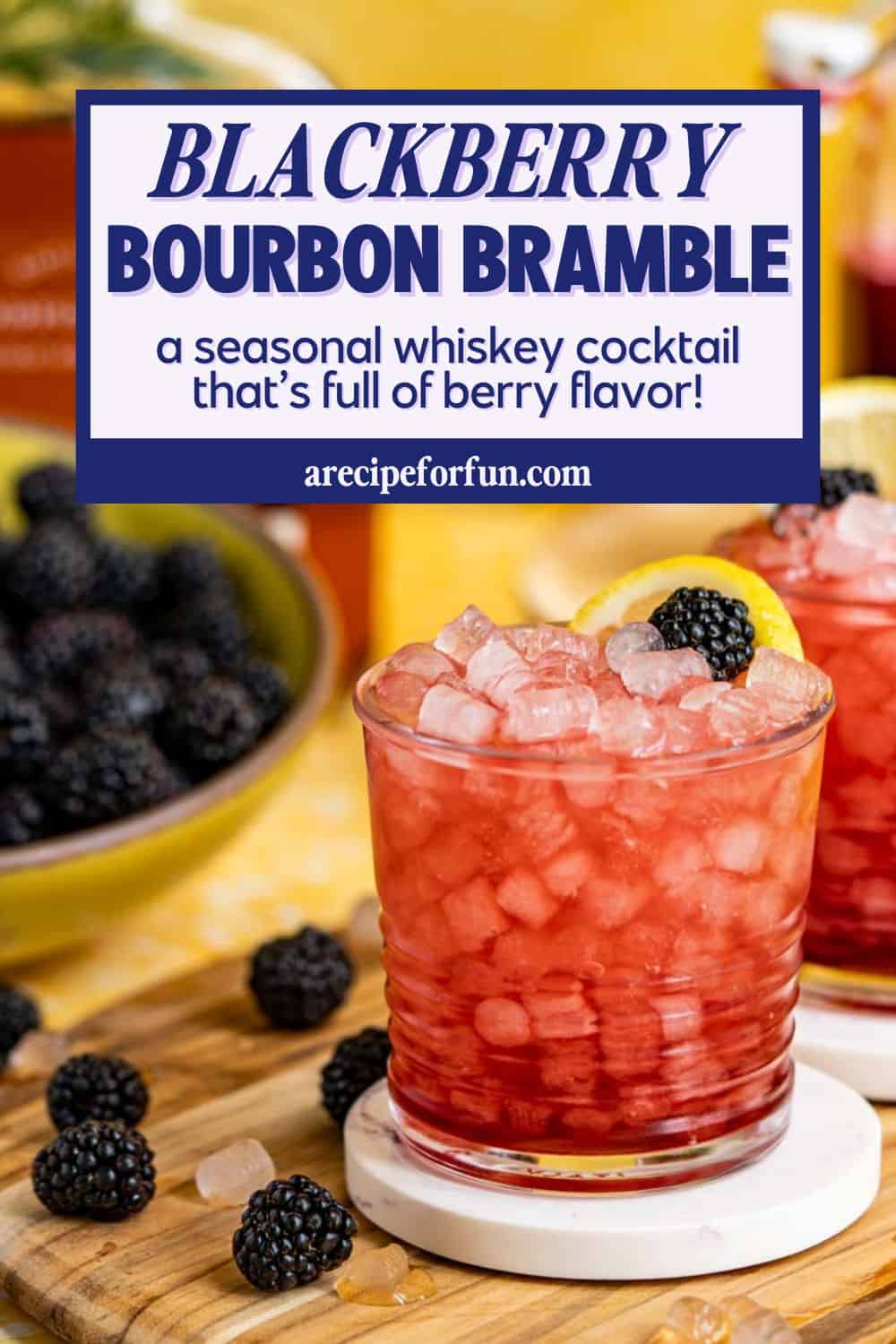 Blackberry Bourbon Bramble (Whiskey Bramble) - A Recipe For Fun