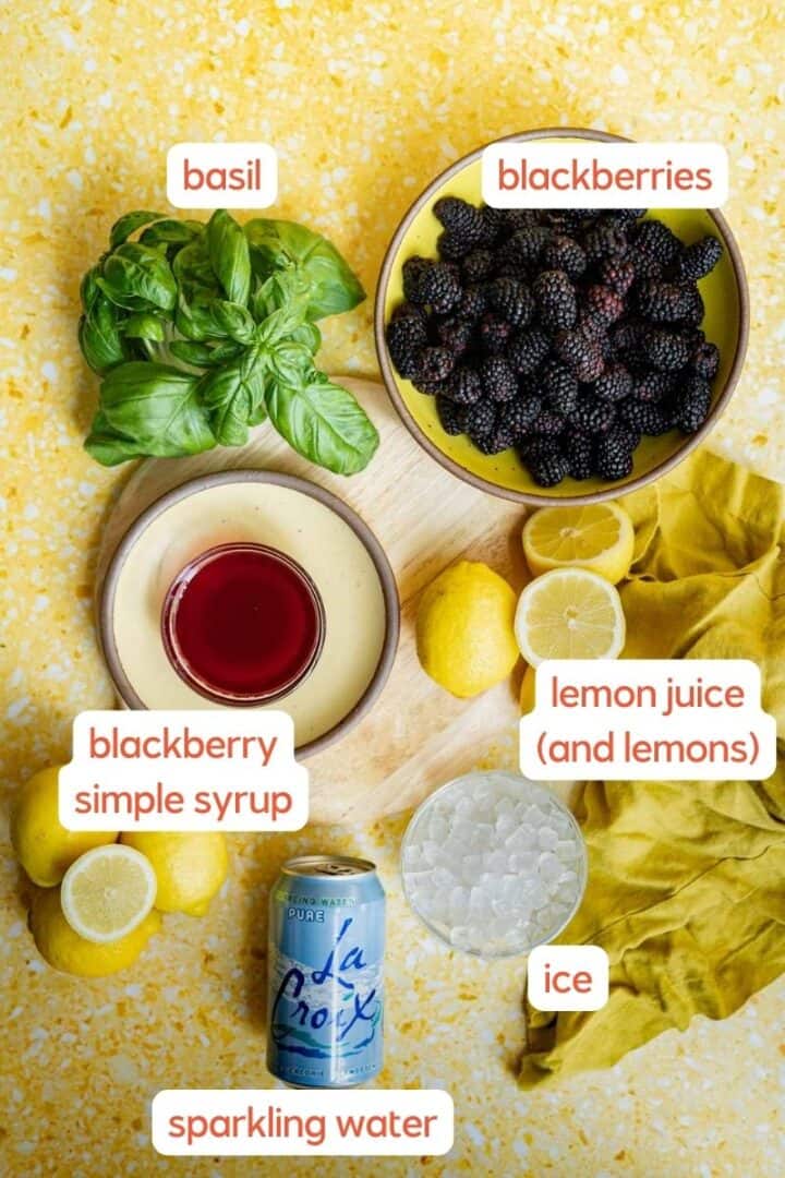 Sparkling Blackberry Basil Lemonade (with Blackberry Syrup) - A Recipe ...