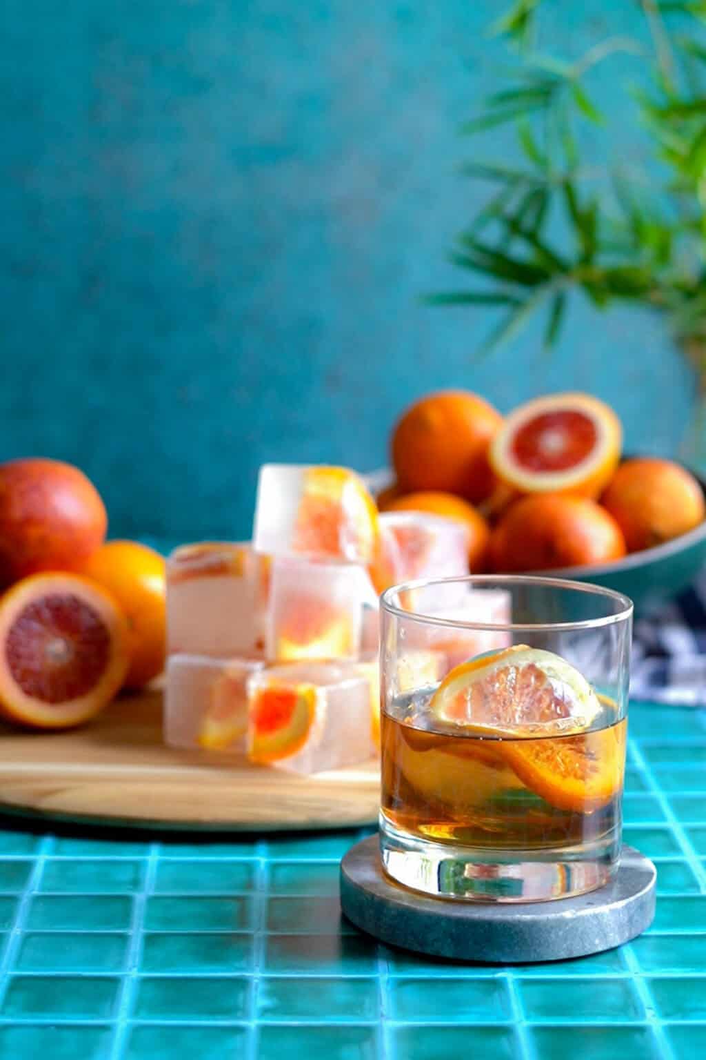 Blood Orange Ice Cubes (Seasonal Orange Ice Cubes) - A Recipe For Fun