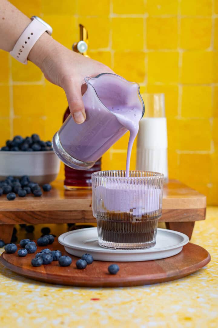 Blueberry Latte Recipe (Coffee with Blueberry Syrup)