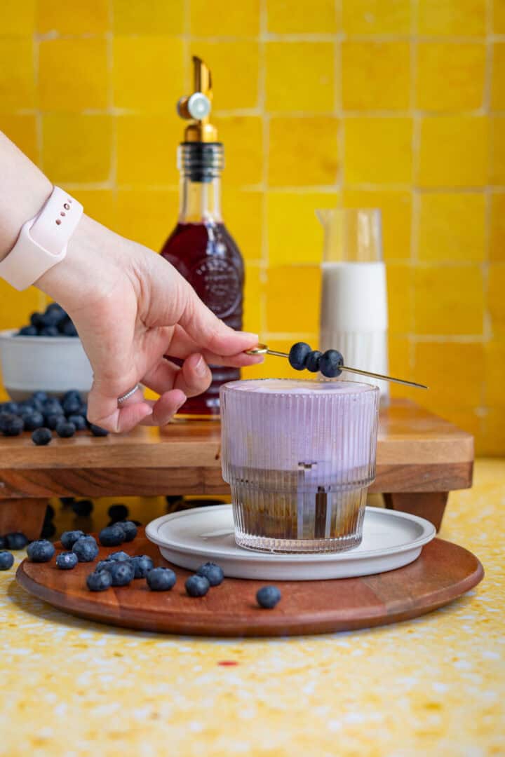 Blueberry Latte Recipe (Coffee with Blueberry Syrup)