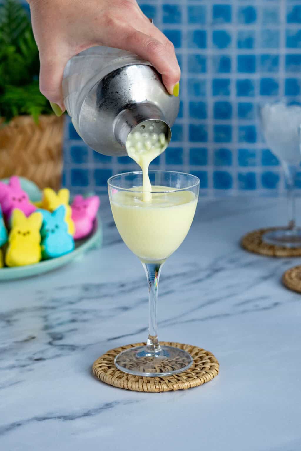 Vodka PeepTini Cocktail (Fun Peeps Martini Recipe)