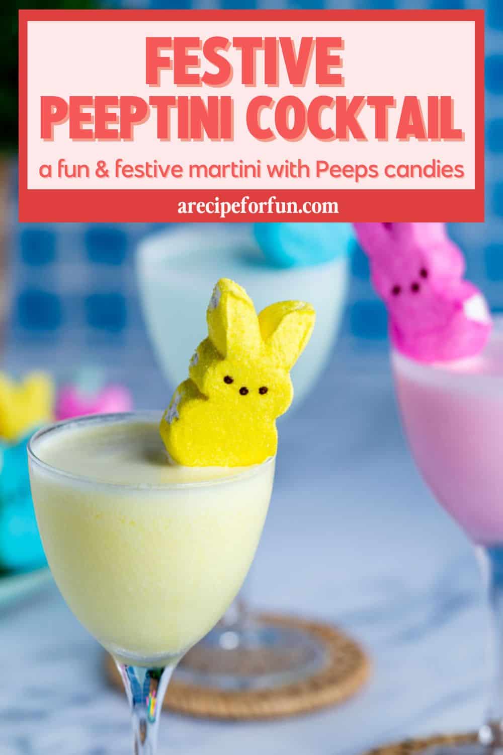 Vodka PeepTini Cocktail (Fun Peeps Martini Recipe)