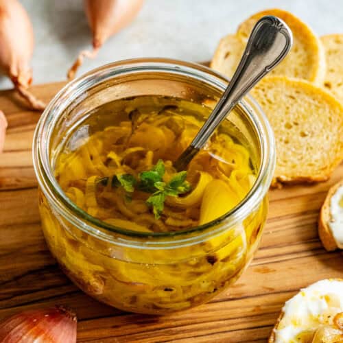 Shallot Confit (Easy Oven Roasted Confit Shallot Condiment)