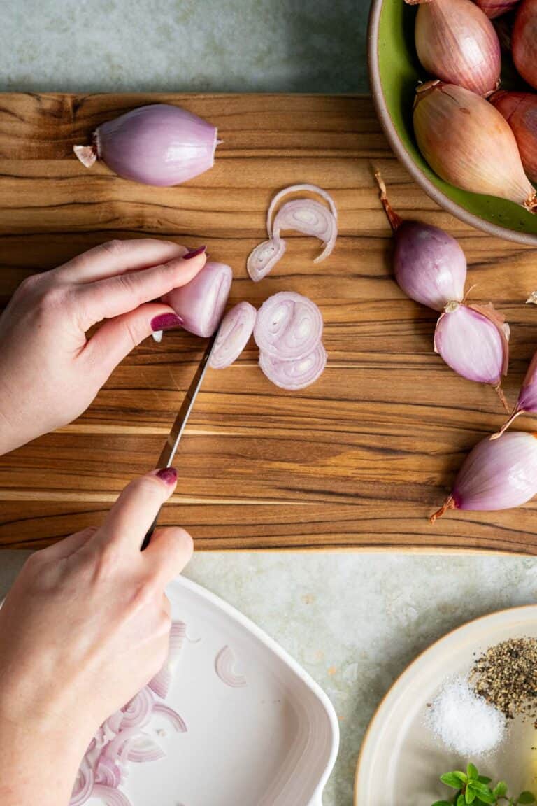Shallot Confit (Easy Oven Roasted Confit Shallot Condiment)