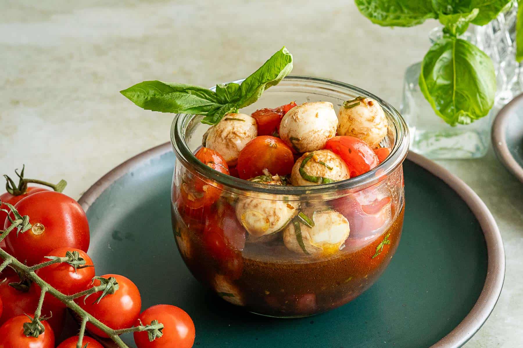 Easy Italian Marinated Mozzarella Cheese and Tomato Salad - A Recipe ...