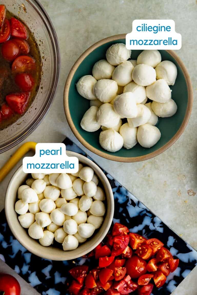 Easy Italian Marinated Mozzarella Cheese and Tomato Salad - A Recipe ...