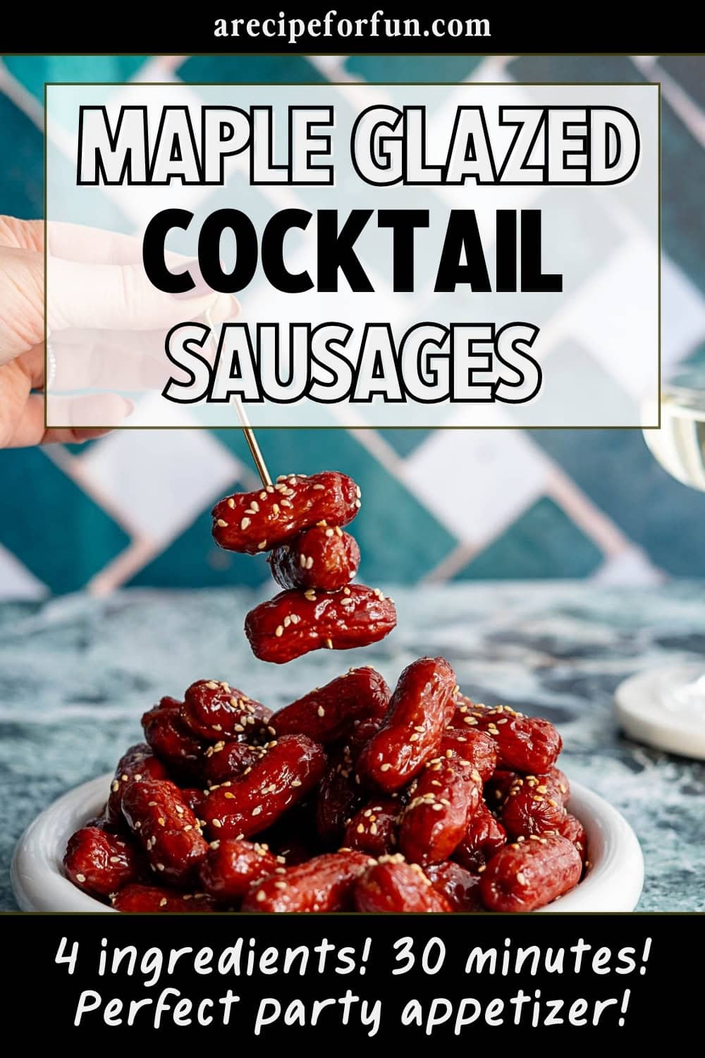 Maple Soy Glazed Cocktail Sausages (Easy Lil Smokies Recipe)