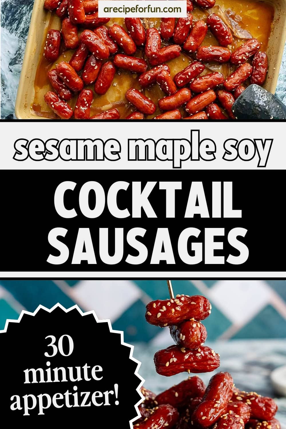 Maple Soy Glazed Cocktail Sausages (Easy Lil Smokies Recipe)